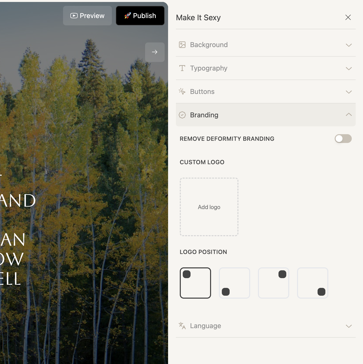 Adding Your Own Logo - Deformity Custom Branding Guide